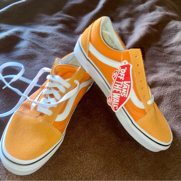 Vans | Shoes | Mens Size 5 Orange Vans Sneakers | Poshmark